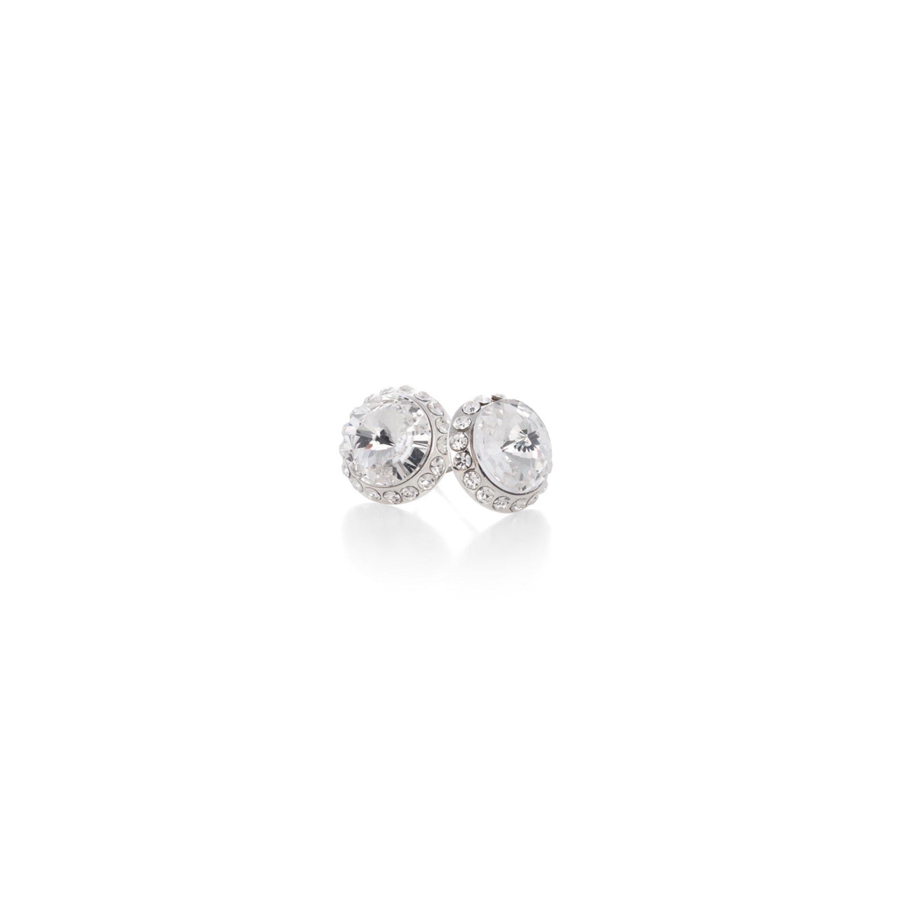 14mm Rhinestone Button Dance Earrings